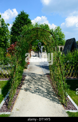 Willow tree sap sapling saplings cover covered arch pergola garden ...