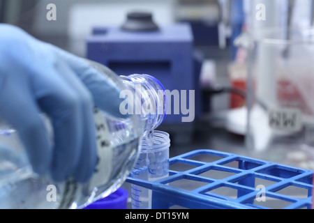 lab tools or work steps in a biological labor of research Stock Photo ...