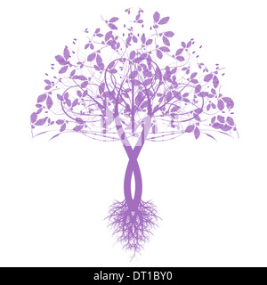 Colorful art tree with roots isolated on white background Stock Photo ...