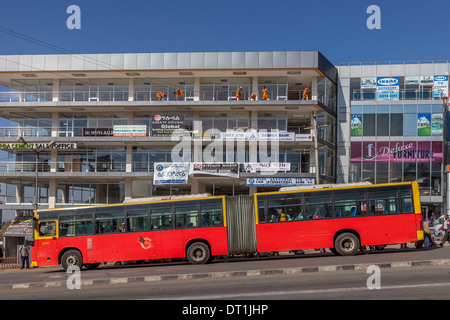 Public Bus, Churchill Avenue, Addis Ababa, Ethiopia Stock Photo - Alamy