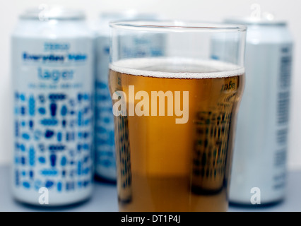 Cans of Tesco Value Lager Stock Photo - Alamy