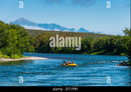 River rafting on the Bystraya River, Kamchatka, Russia, Eurasia Stock ...