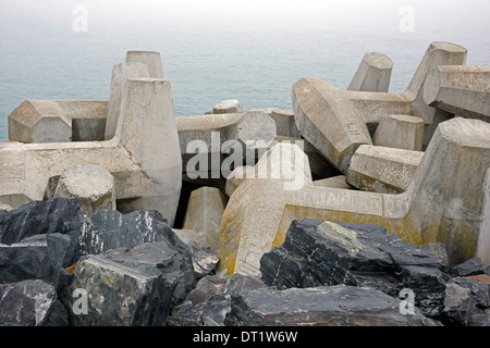 Dolosse, a South African coastal engineering invention consisting of ...
