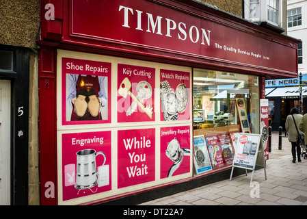 Timpson shoe and watch repairs shop in truro, uk Stock Photo: 48198522 ...