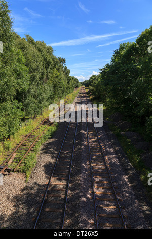 Double track railway line Stock Photo - Alamy