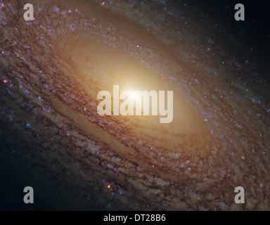 Spiral galaxy NGC 2841, infrared image. This galaxy lies around 46 million light years from ...