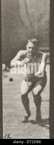 A photograph of a man dressed in pelvis cloth standing and jumping ...