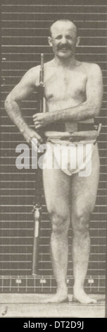 Man in pelvis cloth positioning bayonet (rbm-QP301M8-18 Stock Photo - Alamy