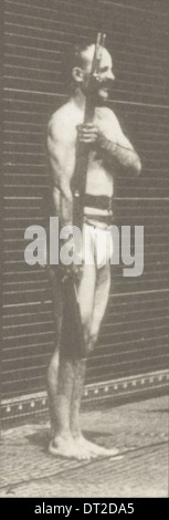 Man in pelvis cloth positioning bayonet (rbm-QP301M8-18 Stock Photo - Alamy