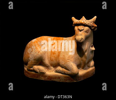 Ancient Greek ceramic bull statue on display at the Royal Ontario ...