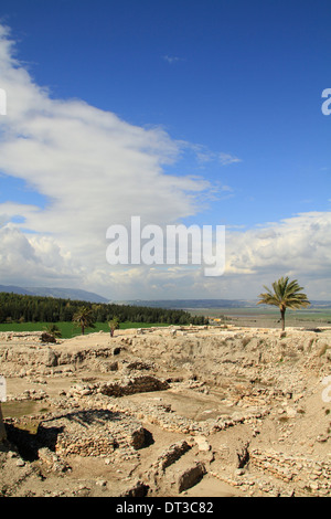 Tel Megiddo or Armageddon, view of Jezre'el or Armageddon Valley seen ...