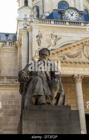 A statue of Victor Hugo in Paris, commemorating the famous French ...