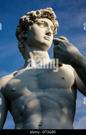 Replica of David statue by Michelangelo in the Piazza della Signoria in ...