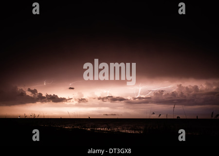 Storm clouds over Floridas ocean coast Stock Photo - Alamy