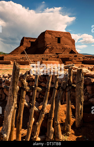"Ruin at "Pecos Pueblo" "National Historic Park", New Mexico Stock ...