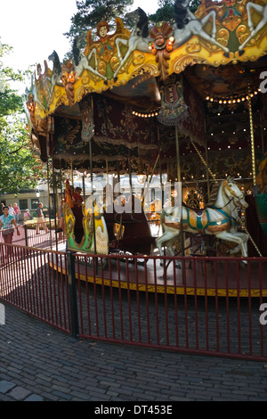 A carousel in theme park the Efteling, Kaatsheuvel, the Netherlands ...