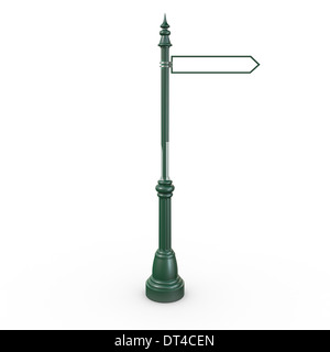 A classic street Sign Post with one Sign pointing right on a sky ...