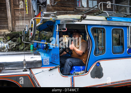 Jeepney driver, Cebu, Philippines Stock Photo - Alamy