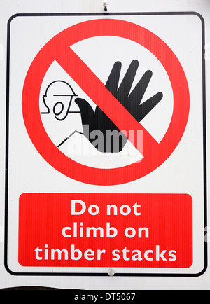 Danger Sign - Tree Felling Stock Photo - Alamy