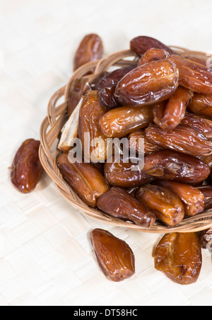 Closeup shot of dried natural dates in Al Ain Oasis in Abu Dhabi Stock ...
