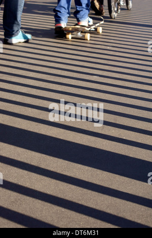 Skateboard and pavement pattern Stock Photo - Alamy