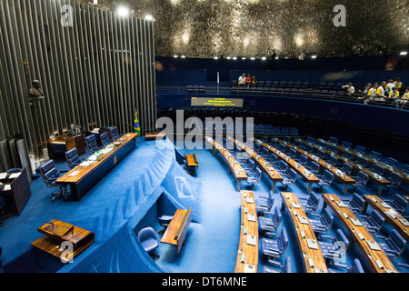 Interior of the Brazilian Federal Senate in the Upper House of the ...