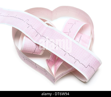 ECG graph and heart Stock Photo - Alamy