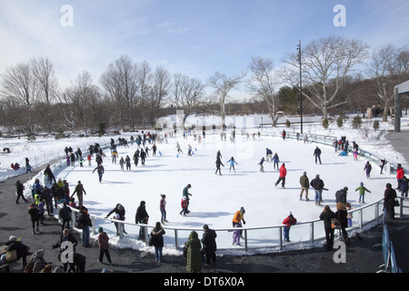 People enjoy ice skating at LeFrak Center at Lakeside skating rinks in ...