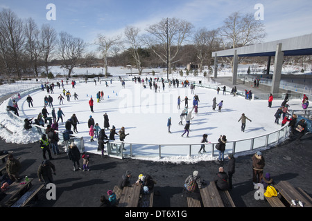 People enjoy ice skating at LeFrak Center at Lakeside skating rinks in ...