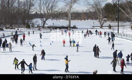People enjoy ice skating at LeFrak Center at Lakeside skating rinks in ...