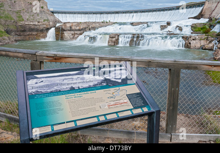 Montana, Great Falls, Ryan Dam, hydroelectric dam on the Missouri Stock ...