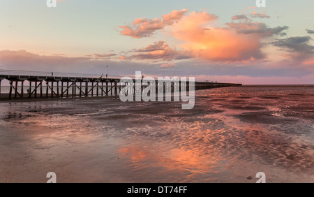 Urangan Pier at night, Hervey Bay, Queensland, Australia Stock Photo ...