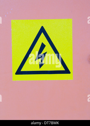 symbolic safety signs warning of electric shock hazard Stock Photo - Alamy