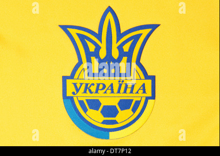 The Ukraine national football team kit. Close up Stock Photo - Alamy