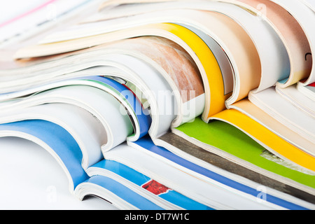 stack of the colorful magazines Stock Photo - Alamy