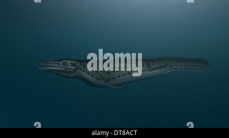 Mosasaur swimming in prehistoric waters Stock Photo - Alamy