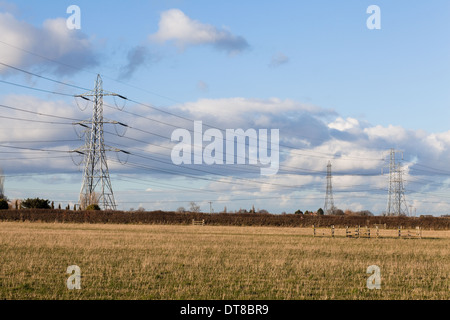 Electricity pylons in countryside, Nottinghamshire, UK Stock Photo - Alamy