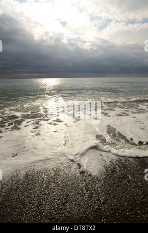 Magic mystic tide at seascape sunset time Stock Photo - Alamy