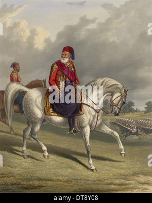 Ibrahim Pasha of Egypt (1789-1848) on engraving from 1859. Son of ...