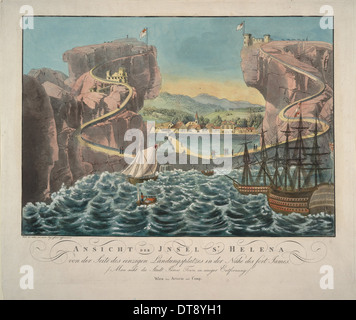 View of the Island of Saint Helena, 1815. Here Napoleon Bonaparte (1769 ...