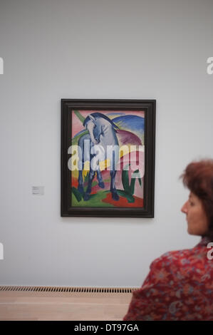 The painitng "Blaues Pferd" (blue horse) by painter Franz Marc in the ...