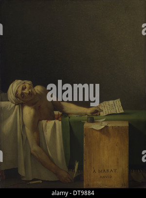 Death of Marat, painting by French artist Jacques-Louis David, 18th ...