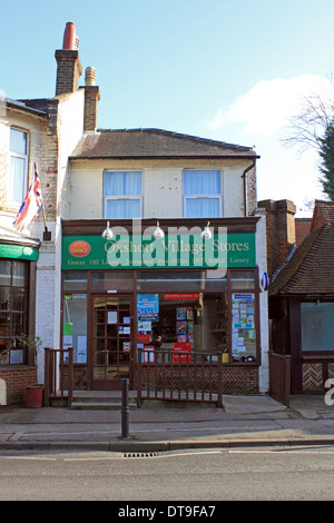 Oxshott village stores in the Elmbridge commuter belt, Surrey, England ...