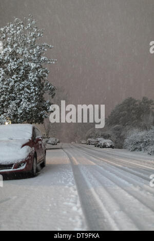 Harrison, Tennessee, USA. 12th February, 2014. Heavy snow falls ...