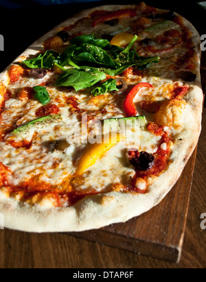 Vegetarian pizza, Prezzo, Leatherhead, Surrey, England, UK Stock Photo ...