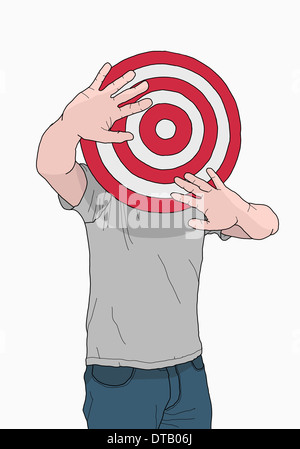 Target stress bulls eye illustration design over white Stock Photo - Alamy