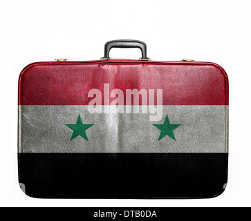 Suitcase with Syrian flag design travel Asia concept Stock Photo - Alamy