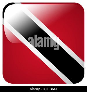 Flag of Trinidad and Tobago as round glossy icon. Button with flag colors Stock Photo - Alamy