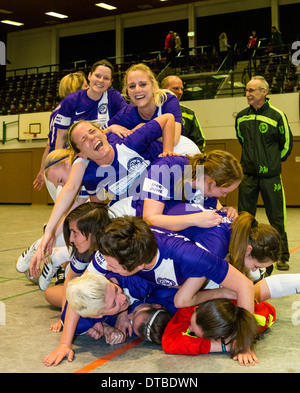 German players celebrate after winning 2-1 during the Germany v Côte d ...