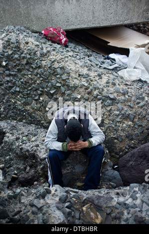 Moroccan homeless street children in Melilla, Spain. poverty kid Stock ...